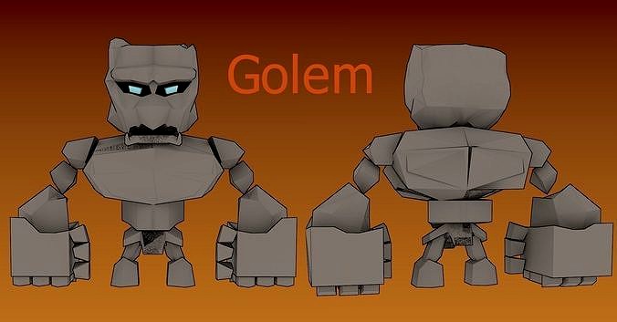 Golem Low Poly 3D model