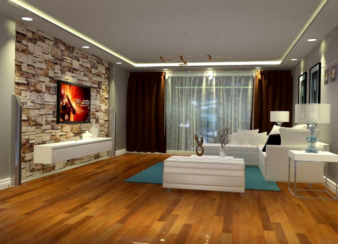 Living room 02 3d model fully high quality render