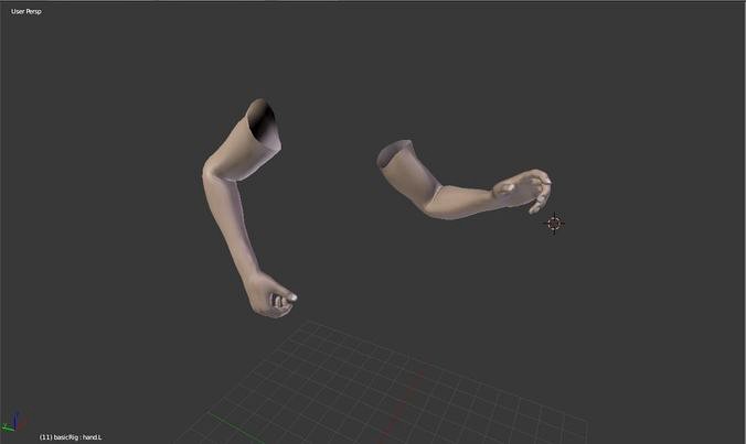 Fps arm running animation 3d model