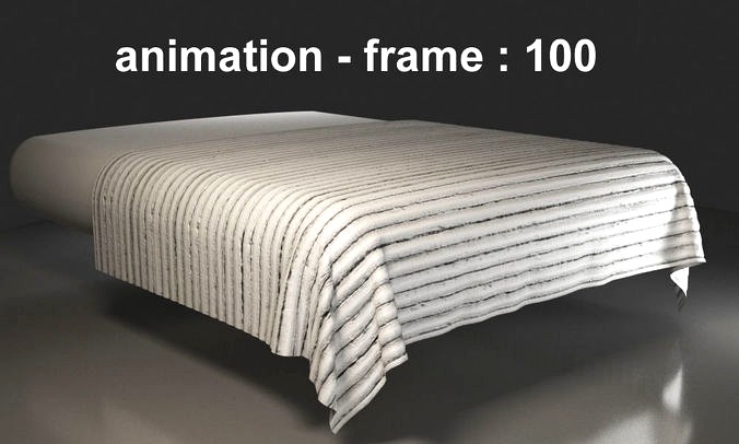 100 Frames Animated Bed Cover 3d model