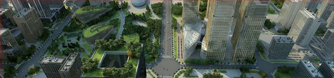 Modern City Animated 024 3d model