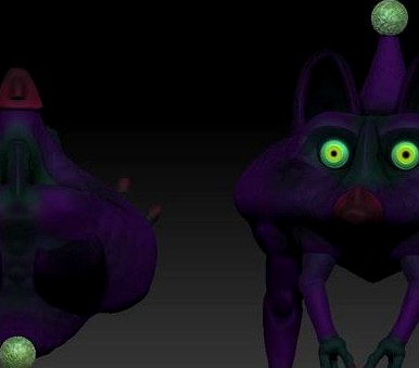 Animal alien raccoon ZBrush HP 3d model