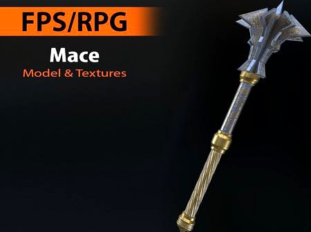 Medieval Mace 6 - Model and Textures 3d