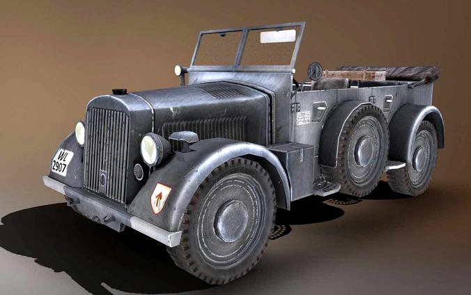 901 Kfz-15 Military Car 3d model
