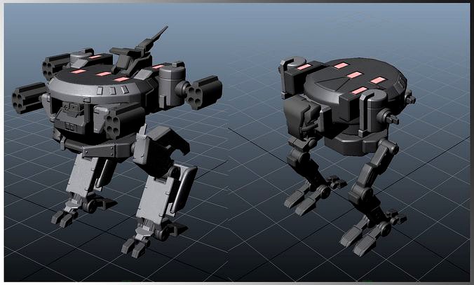Assault mech version 2 3d model