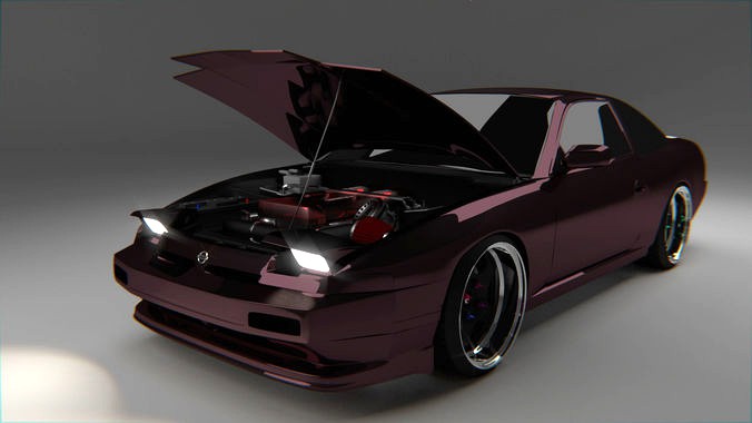 180SX RIG FULL INTERIOR ENGINE 3d model