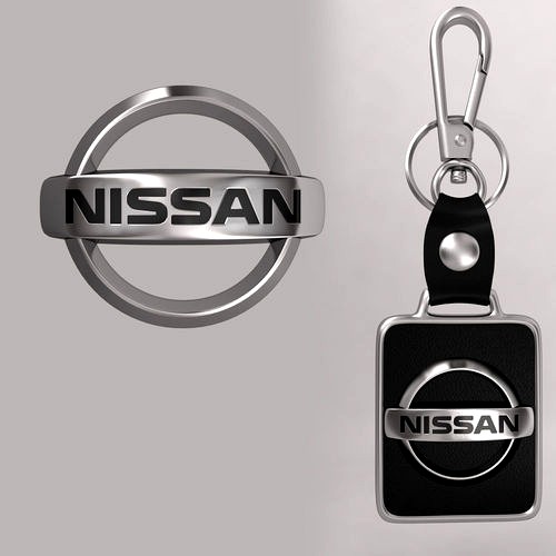 Nissan car logo keychain 3d model