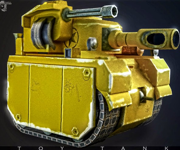 Low Poly Cartoon Small Tank 3d model