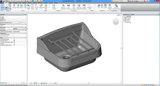 Revit Family Janitor Sink 3d model