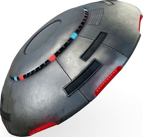Flying Saucer Animated 3d model