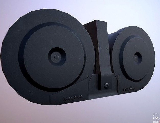 Double Drum Magazine - Weapon Attachment - PBR - 4K Textures 3d model