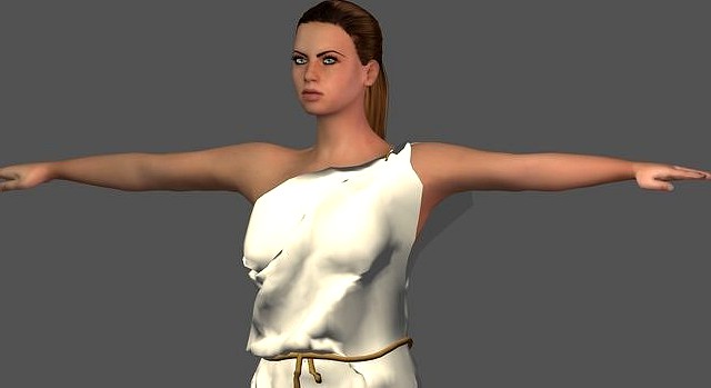 Greek Female Character 3d model
