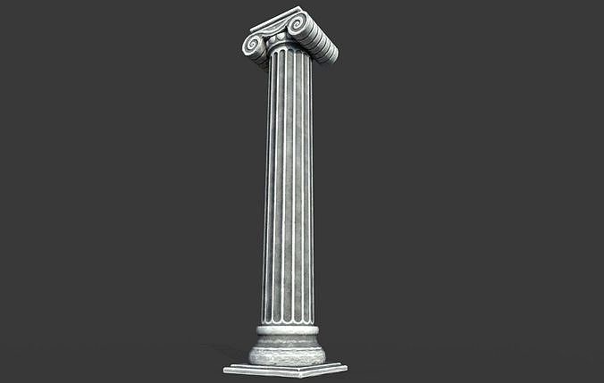 Ionic Roman Column 3d model