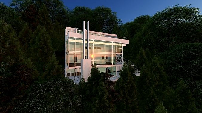 Douglas Home by Richard Meier 3d model