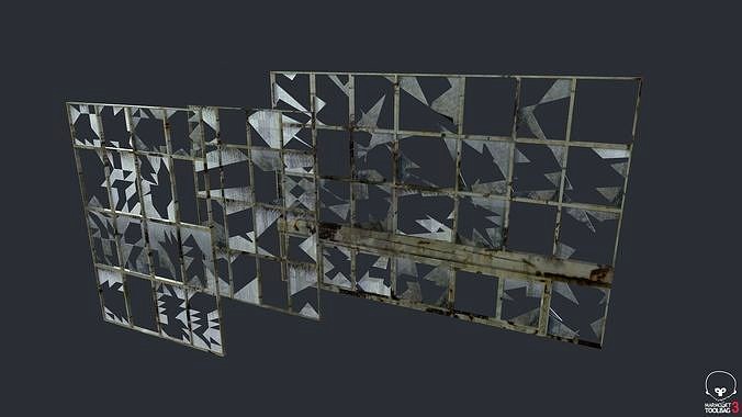 Broken Windows 3d model