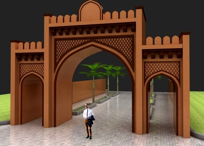 Islamic Gate 3d model