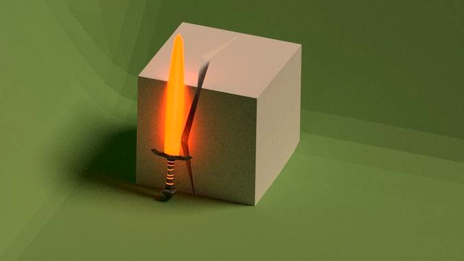 Lighting Carton Sword 3d model