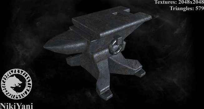 Medieval anvil 3d model