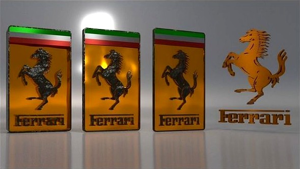 Ferrari Logo Set 3d model