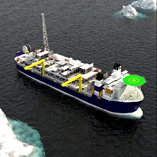 FPSO Alvheim Offshore Oil Rig 3d model