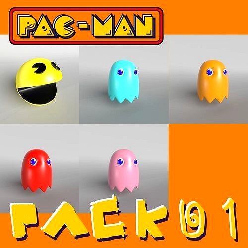 Pac Man Pack 01 3d model