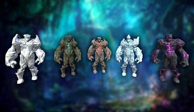 Ultimate Golem Elemental Pack 3d model