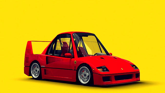 Cartoon Car - Ferrari F40 3d model
