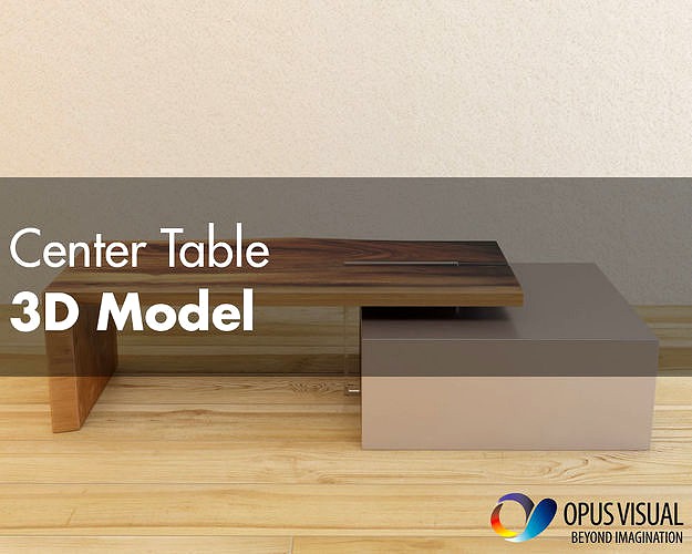 Wooden Center Table 3d model