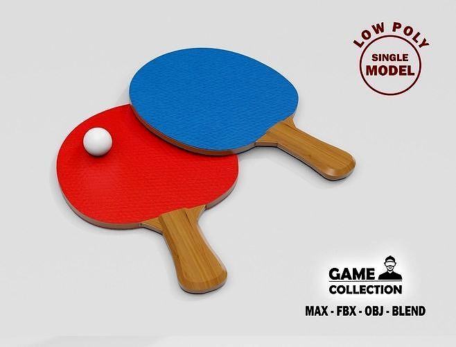 Table tennis bats 3d model