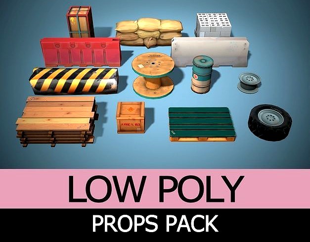Cover Objects Pack Game Ready 3d model