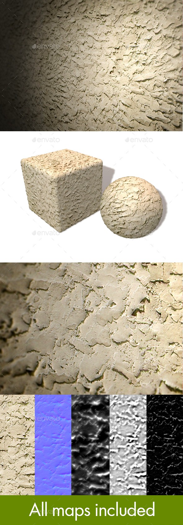 Rough Wall Plastering Seamless Texture 3d model