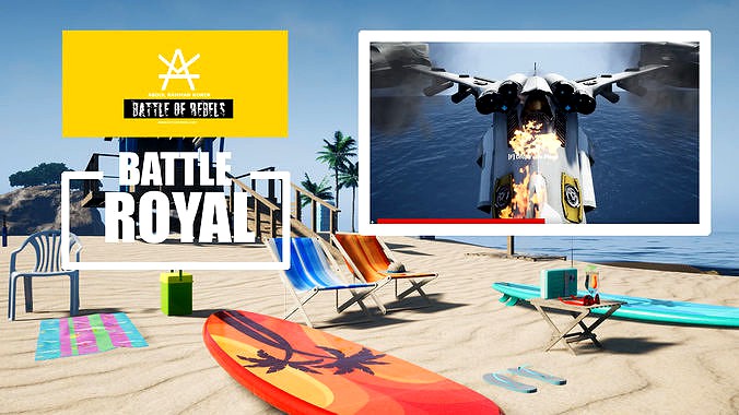 Multiplayer Battle Royale game using Unreal Engine 4 Blueprints 3d model