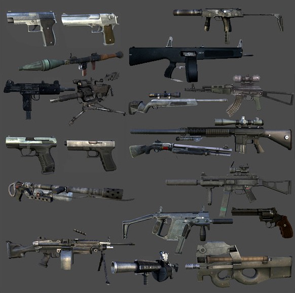 Modern Weapons Pack 3d model