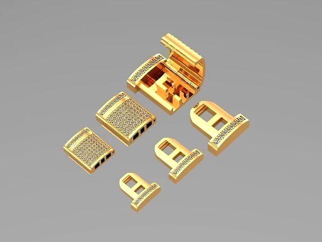 lock for chain necklace bracelet STL 3d model
