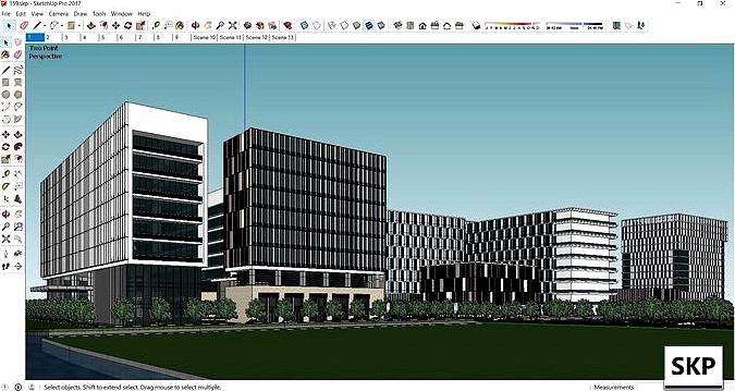 Sketchup 159 - Commercial Complex 3d model Sketchup 159 - Commercial Complex 3d model