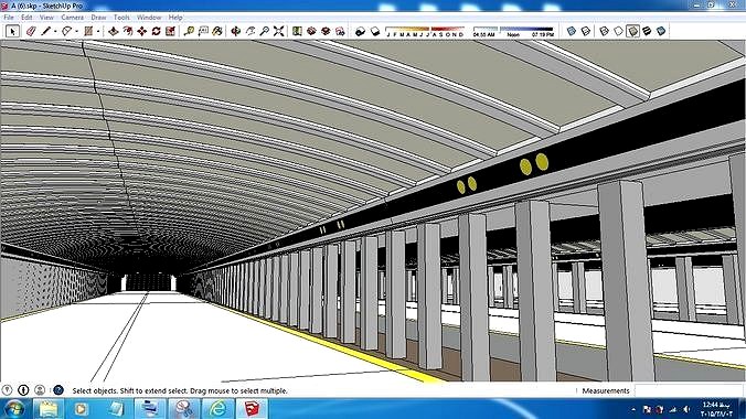 Sketchup Railway station A6 3d model