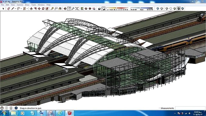 Sketchup Railway station A4 3d model