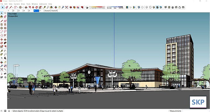 Sketchup Bus terminal C9 3d model