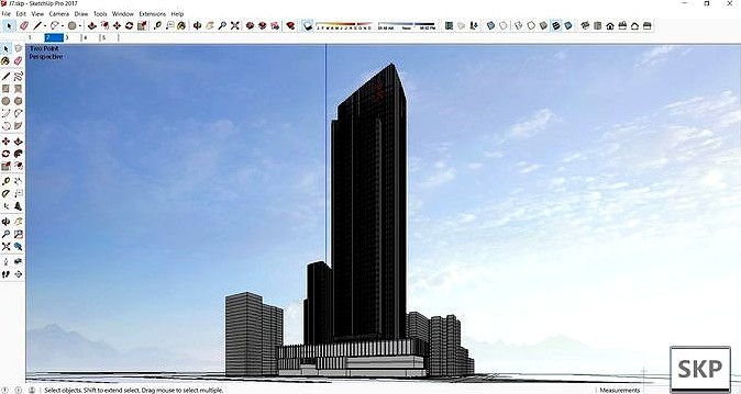 Sketchup office building J7 3d model