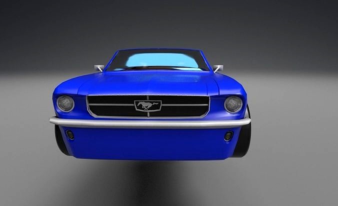 ford mustang shelby gt500 cartoon car 3d model