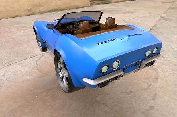 chevrolet corvette zr1 cartoon car 3d model