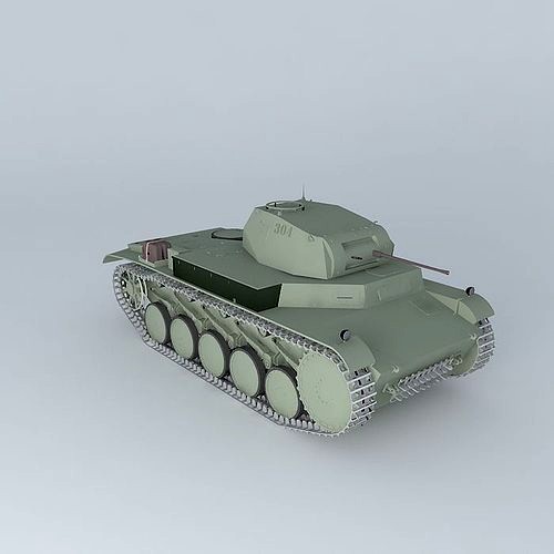 Panzer II -. Panzer II Ausf C (German tank) 3d model