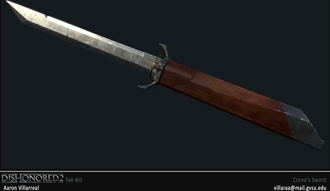 Dishonored Corvos Sword | 3D model