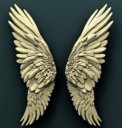 Wings 3d stl model for cnc | 3D