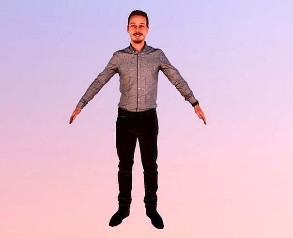 Rt033 - Male T-Pose A-Pose 3d model