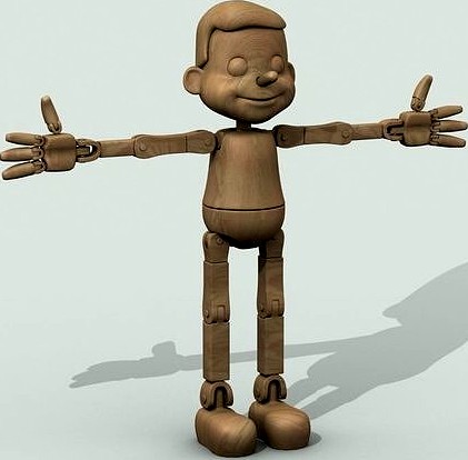 Wooden Puppet 3d model
