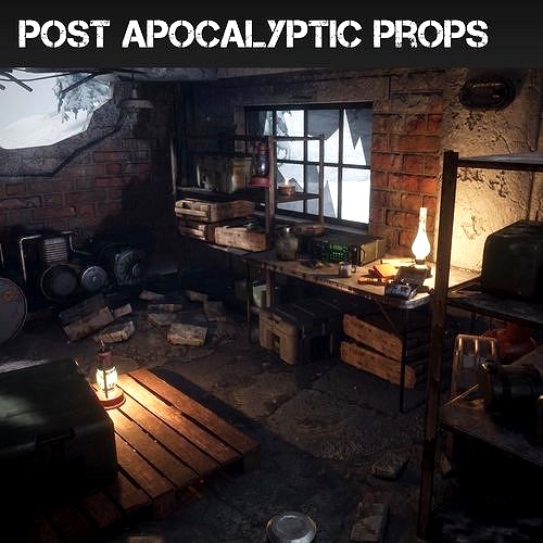 Post Apocalyptic Props Pack Unreal Engine 4 3d model