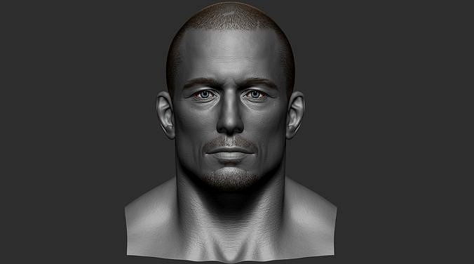 Realistic Male Head 3d model