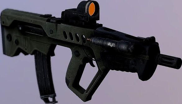 Bullpup Assault Rifle IMI Tar-21 Israeli PDW PBR Game Ready 3d model