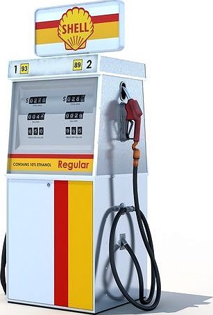Shell fuel dispenser 3d model